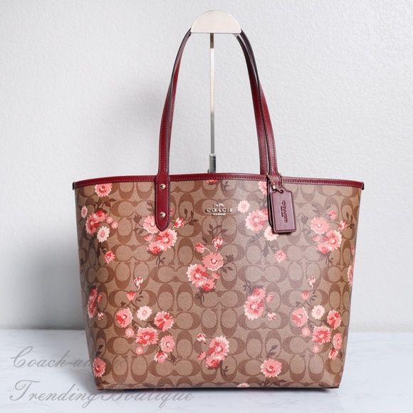 Coach | Bags | Nwt Coach F78279 Reversible City Tote With Daisy | Poshmark